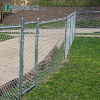 China 76mm Post Rail Chain Link Fence Perfect Choice For Sports Fields And Backyards for sale