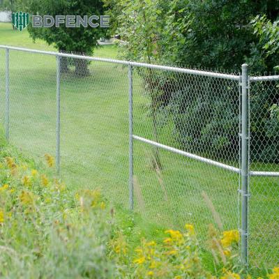China 76mm Post Rail Chain Link Fence Perfect Choice For Sports Fields And Backyards for sale