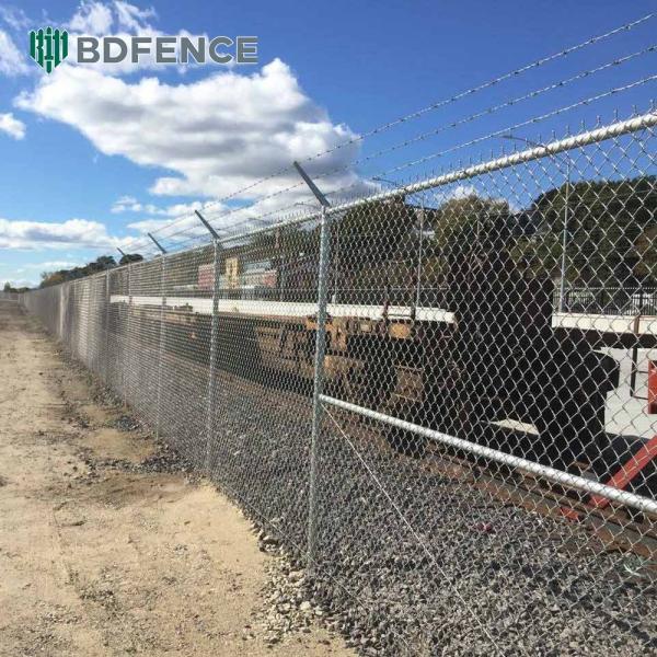 Quality Heavy Duty Galvanized 8' High 6ft Diamond Mesh Fence Gate Panel for sale