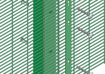 China Powder Coated Square post 76.2*12.7mm 358 Security Fence for sale