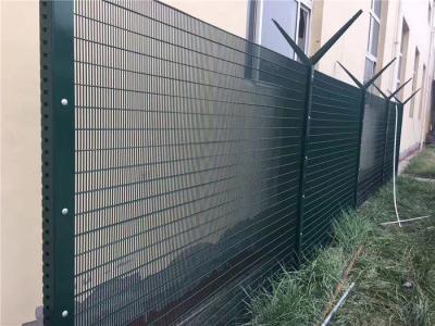 China Galvanized Welded Powder Coated Wire Mesh Exterior Fencing Security Fence 358 Anti Climb Fence Panel for sale