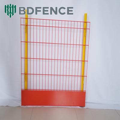 China Powder Coated 75*75mm Light Duty Edge Protection Fence Yellow Colour for sale