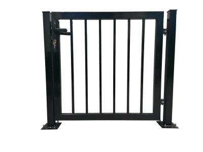 China Hot Dip Galvanized Steel Garden Fence Door Tubular Double Gate From The Outside for sale