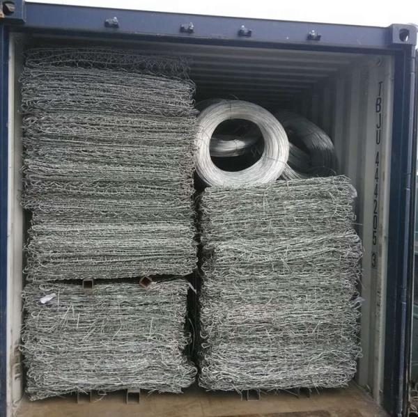 Quality Woven Stone Filled Galvanized Gabion Boxes Basket 8x10cm Hexagonal Hole for sale