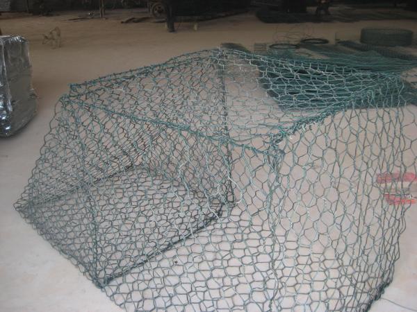Quality Woven Stone Filled Galvanized Gabion Boxes Basket 8x10cm Hexagonal Hole for sale
