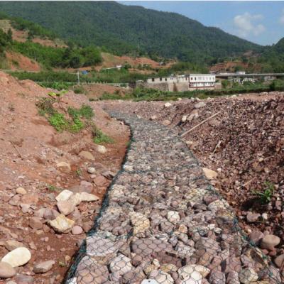 China Pvc Coated Galvanized Gabion Retaining Wall 2x1x1m 8x10cm for sale