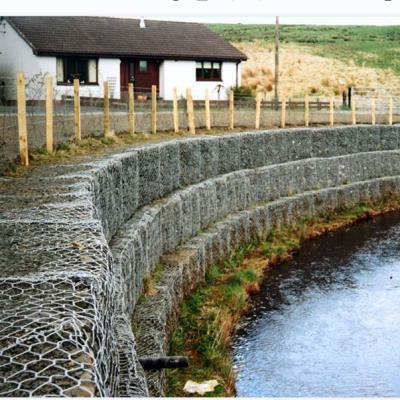 China Pvc Coated Galvanized Gabion Retaining Wall 2x1x1m 8x10cm for sale