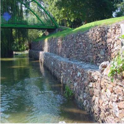China Pvc Coated Galvanized Gabion Retaining Wall 2x1x1m 8x10cm for sale