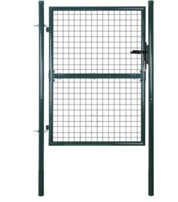 China Green Garden Steel Fence Gates Hot Dipped Galvanized for sale