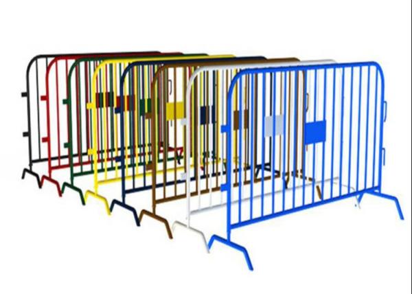 Quality Galvanized Steel Temporary Crowd Control Barriers Fence White Color for sale