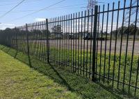 Garden Steel Fence Galvanized Black Spear Top Tubular Steel Panels 1.8*2.4m factory price