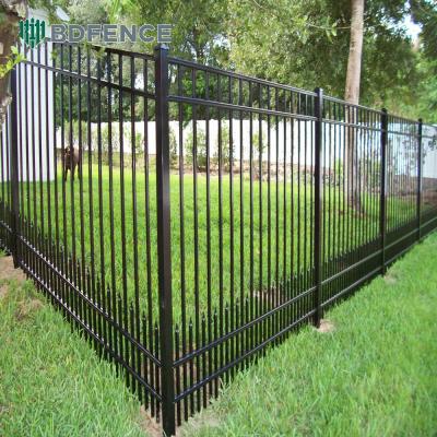 China 6ft Tall Wrought Steel Tubular Fence Durable Prefabricated ISO9001 Certified for sale