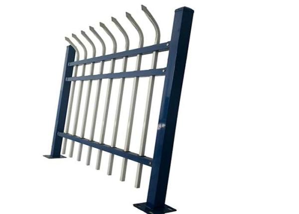Quality Modern Black Garden Zinc Post Square Tube Panels Wrought Iron Steel Fence With for sale