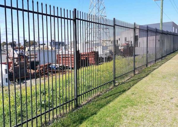 Quality Modern Black Garden Zinc Post Square Tube Panels Wrought Iron Steel Fence With for sale