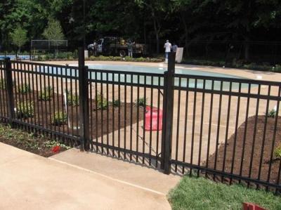 China High-Strength Iron Frame Palisade Tubular Fence Security Fence Panel Square Hole Hot Dip For Driveway Gates for sale