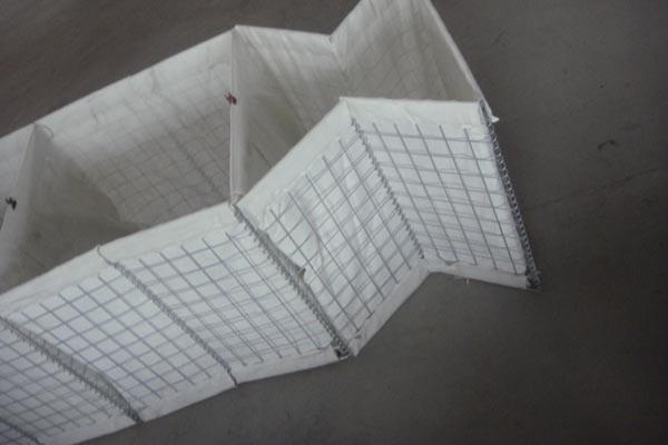 Quality 1.0m Height Hesco Bastion Wall Heavy Duty Hot Dipped Galvanized 5.0mm for sale