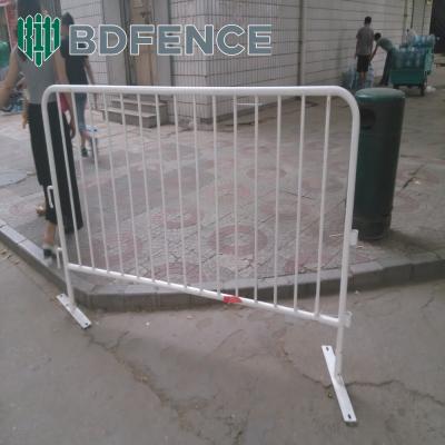 China Customized 1.1*2.2m Temporary Fencing Easily Assembled Portable Metal Steel Barricade / Road Traffic for sale