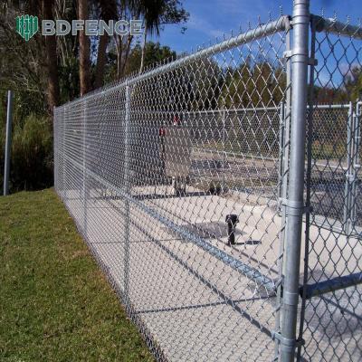 China Steel Galvanized Chain Link Fence ISO9001 0.5m To 4m Width for sale