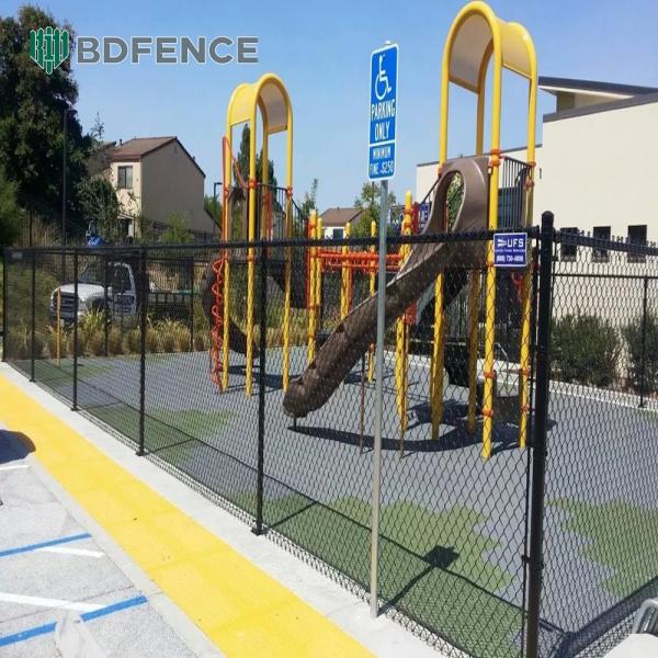Quality Sports Field 48 Inch Chain Link Fence With Ball-Stop Netting for sale