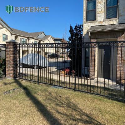 China Perimeter Tubular Steel Fence Security Focused for sale