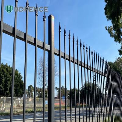 Quality Modern Transparent Metal Tubular Fencing Unobstructed View for sale