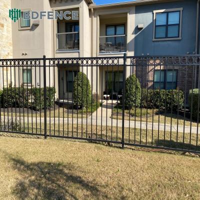 China Sandblasted Tubular Steel Fence Anti-Fingerprint for sale