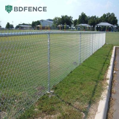 China Color PVC Coated 2.5mm Privacy Chain Link Fence System Price Galvanized Chain Link Fence for sale