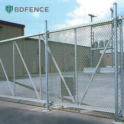 China Color PVC Coated 2.5mm Privacy Chain Link Fence System Price Galvanized Chain Link Fence for sale