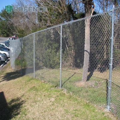 China Color PVC Coated 2.5mm Privacy Chain Link Fence System Price Galvanized Chain Link Fence for sale