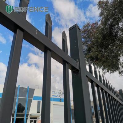 China Customizable Tubular Steel Fence Panels with Rust Inhibitor and Powder Coated Finish Providing Corrosion Resistant Outdoor Security for sale