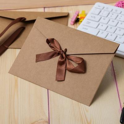 China colorful printing art paper envelopes customized gold foil stamping thank you card with envelope for sale