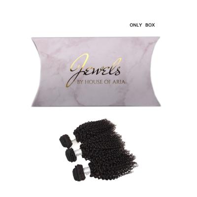 China Virgin Hair extensions packaging paper pillow box,quality custom hair extension boxes in China for sale