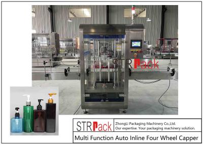 China Multifunctie om Flessenschroef het Afdekken Machine Auto Gealigneerde Capsuleermachine Trigger Pump Te koop