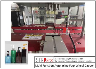 China Multifunctie om Flessenschroef het Afdekken Machine Auto Gealigneerde Capsuleermachine Trigger Pump Te koop