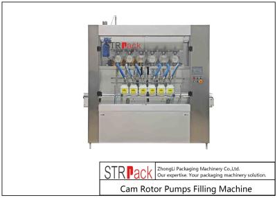 China Cam Rotor Pumps Chunk Paste Filling Machine Six Head 380V / 220V for sale