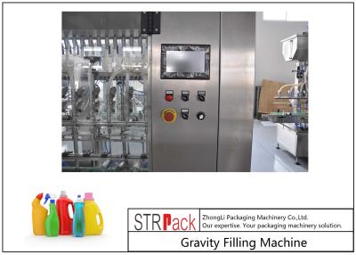 China Touch Screen Control Automatic Liquid Filling Machine , Time Gravity Liquid Filling Equipment for sale