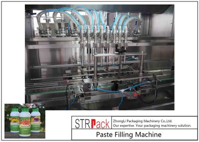 China Linear 8 Heads Auto Liquid Filling Machine For Chemicals / Fertilizer / Pesticide for sale