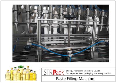 China 10 Nozzles Cooking Oil Filling Machine , Edible Vegetable Oil Bottling Equipment 0.5-5L 3000 B/H for sale