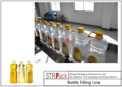 China Linha do enchimento do óleo 1L-5L comestível com a máquina de enchimento servo, máquina tampando, máquina de etiquetas, máquina do psiquiatra do envoltório da luva à venda