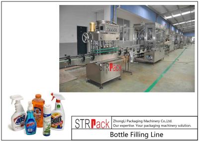 China Automatic Liquid Detergent Filling Machine, Liquid Soap Filling Line With Piston Filling Machine,Capper Labeling Machine for sale
