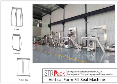 China Verticale Multi Hoofdmachine van de Schaalverpakking 100 - 5000g die Waaier met multi-Hoofdcombinatieweger meten Te koop