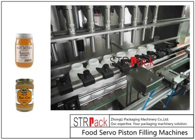 China STRPACK 2-16 Heads Honey Jars and Bottles Piston Servo Motor Filling Machine For Honey Jam Glass Jars Bottle for sale