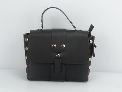 China sh10256a New model fashionable wpmen handbag tote bag many colors bags women handbags 2017 black rivet bag adjust strap for sale