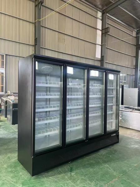Quality OEM Supermarket Beverage Refrigerator with Multi-climate Cooling and White Glass for sale