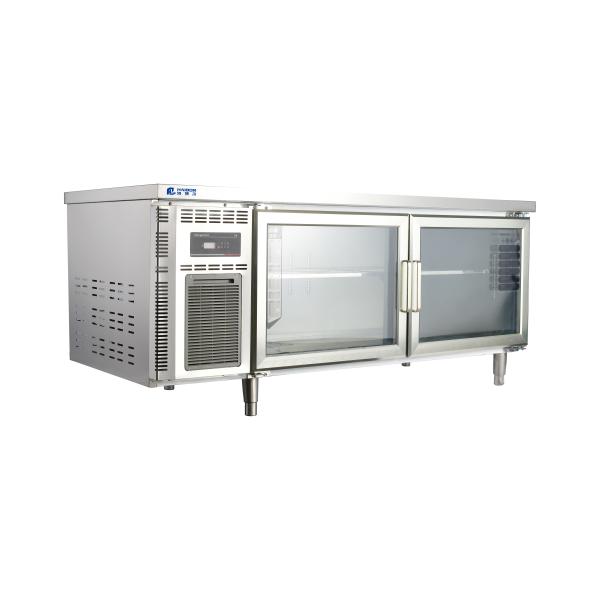 Quality Stainless Steel Glass Door Workbench Refrigerator for Chilling 1200-1800 * 600-800 * 800mm for sale