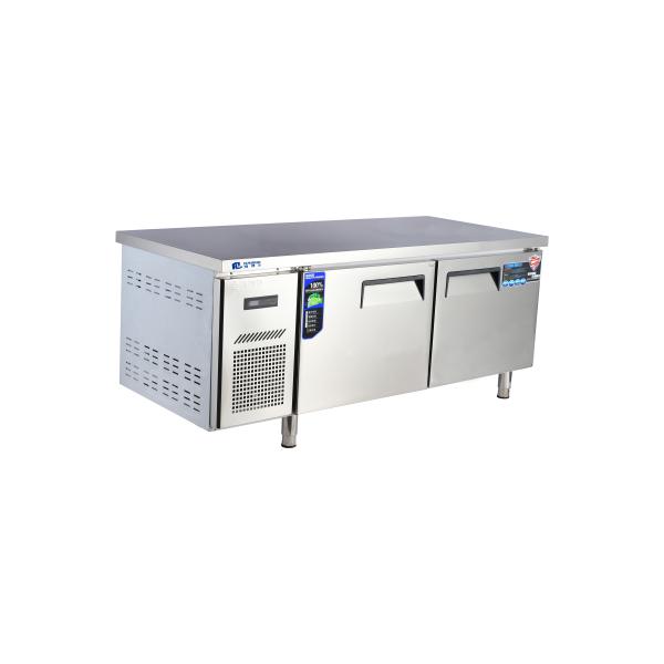 Quality Stainless Steel Undercounter Refrigerator Prep Table with Customizable Plug Options for sale