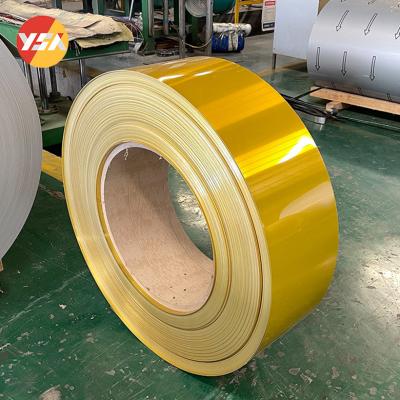 China Prepainted Color Coated Aluminum Strip Coil Sheet Roll PE PVDF Coating for sale