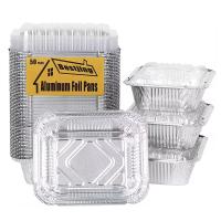 China Disposable Food Grade Aluminum Foil Pan 300ml Rectangular Container for sale