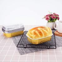 China Aluminum Foil Food Container Rectangular Aluminum Bread Baking Foil Pan for sale