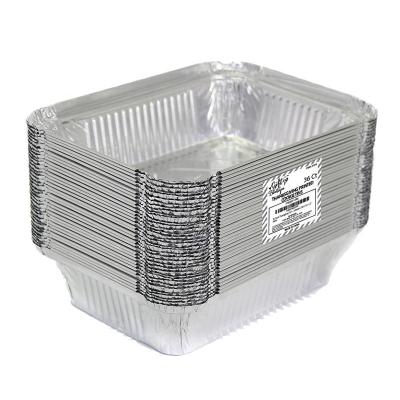 중국 8.6 X 6.6 인치 깊은 캔 일회용 가져갈 수 있는 재사용 알루미늄 엽 컨테이너 트레이 판매용